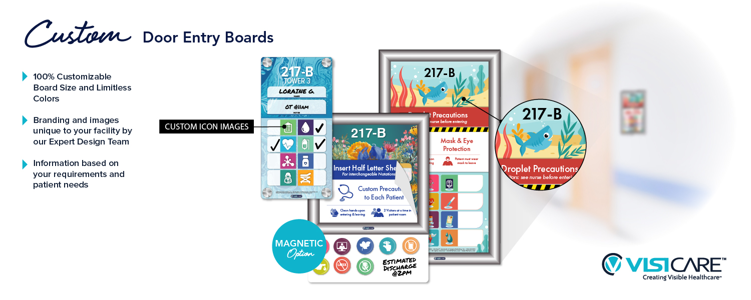 Door Entry Boards for Patient Rooms | Interchangeable | VisiCare™