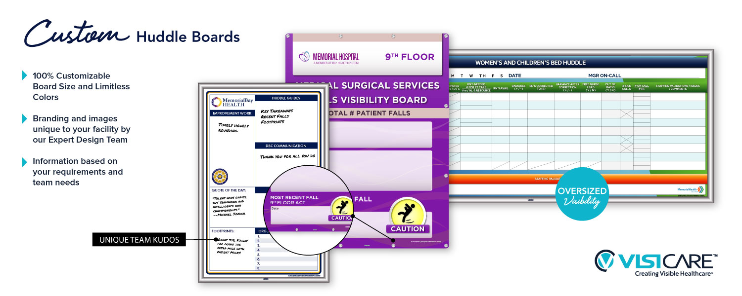 Huddle Boards | Marker Boards | Custom Graphics | VisiCare™