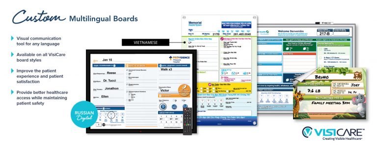Multilingual Boards | Patient Healthcare in Preferred Language | VisiCare™