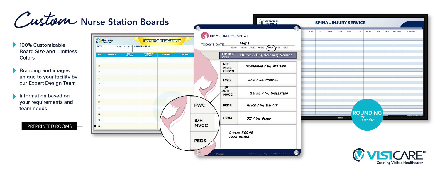 Nurse Unit Boards | Functional Designs | Custom Oversize | VisiCare™