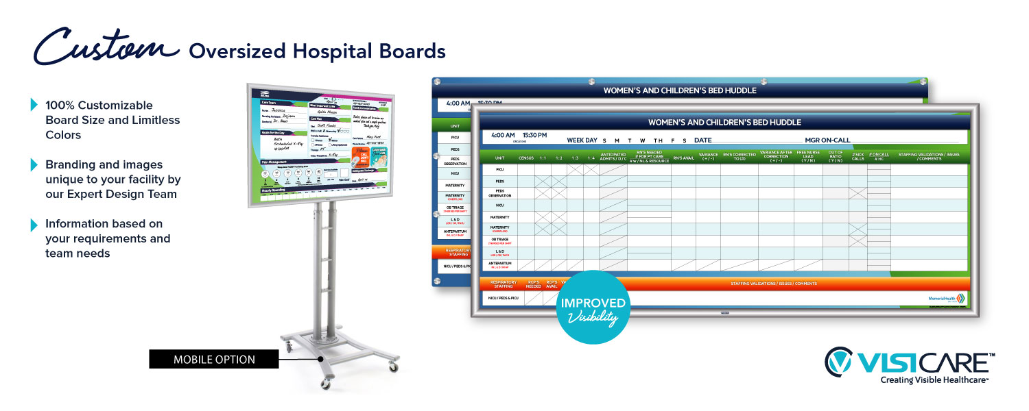 Oversized Hospital Boards for Patient Rooms | Custom | VisiCare™