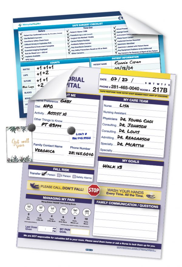 Decal Boards for Patient Rooms | Movable | Easy Apply | VisiCare™