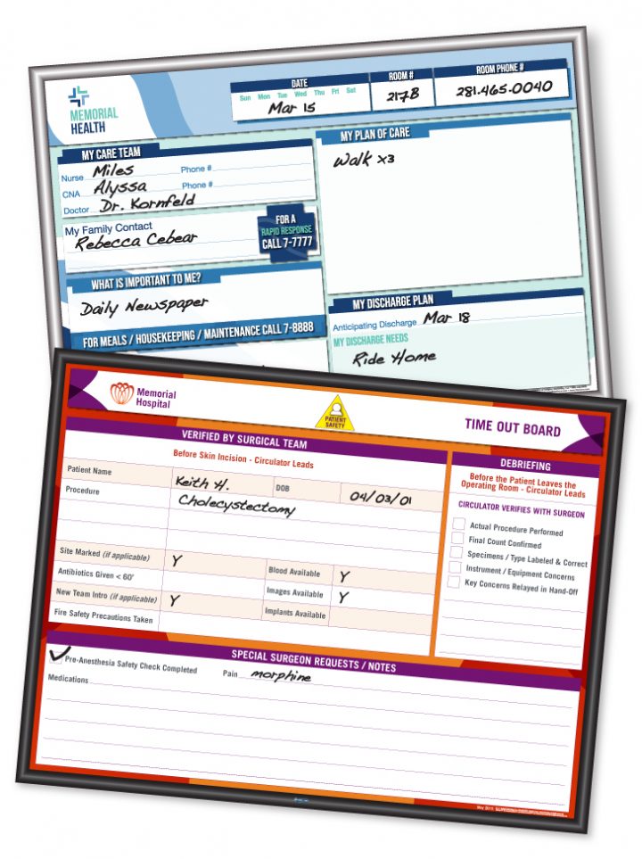 Medical Patient White Boards | Custom Dry Erase Whiteboard | VisiCare™