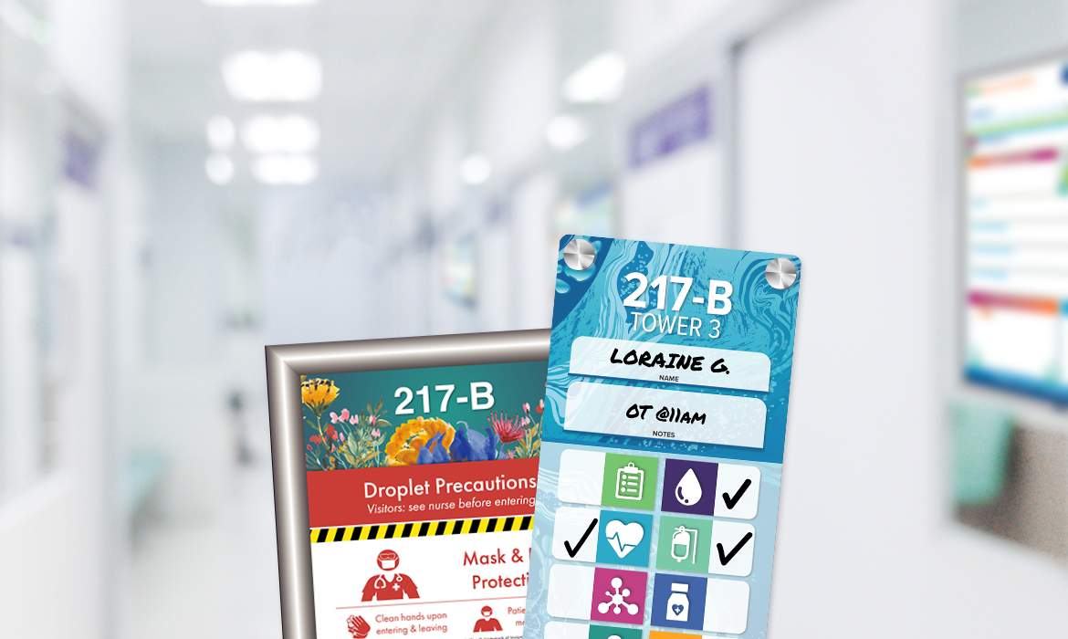 Door Entry Boards for Patient Rooms | Interchangeable | VisiCare™