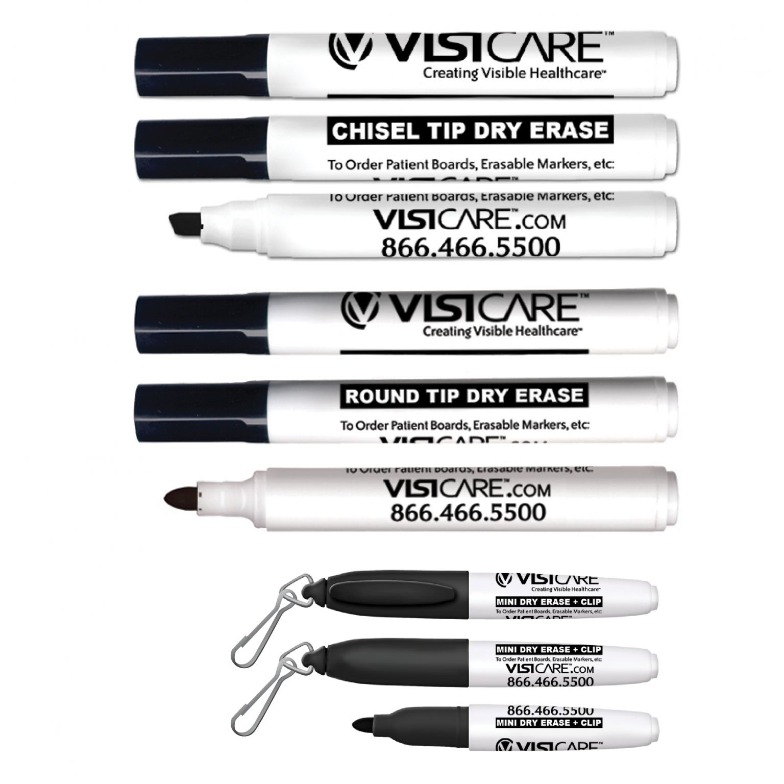 3-Piece Accessory Marker Set | Dry Erase Markers | Whiteboard