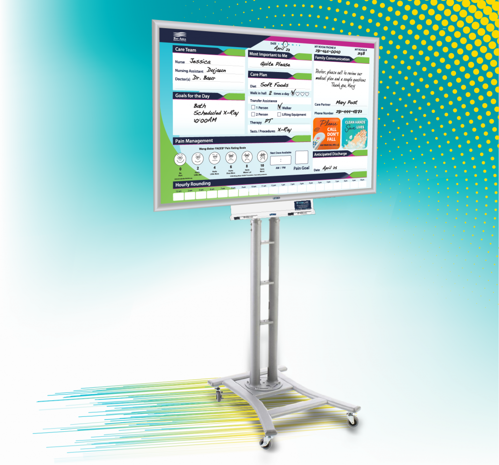 Mobile Rolling Healthcare Whiteboards | Interchangeable | VisiCare™