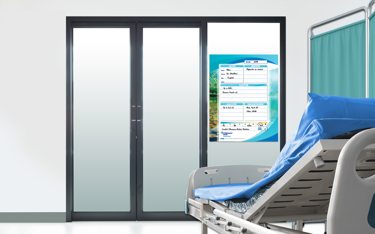 Decal Boards for Patient Rooms | Movable | Easy Apply | VisiCare™