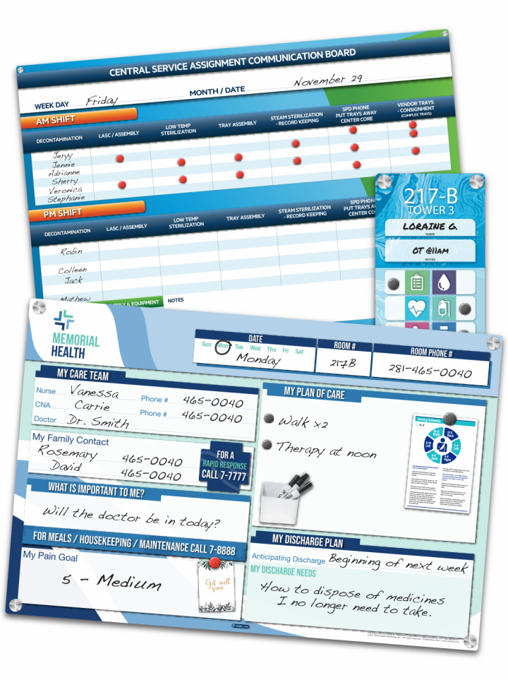 Magnetic Erasable Patient Boards | Lightweight Custom | VisiCareMAG™